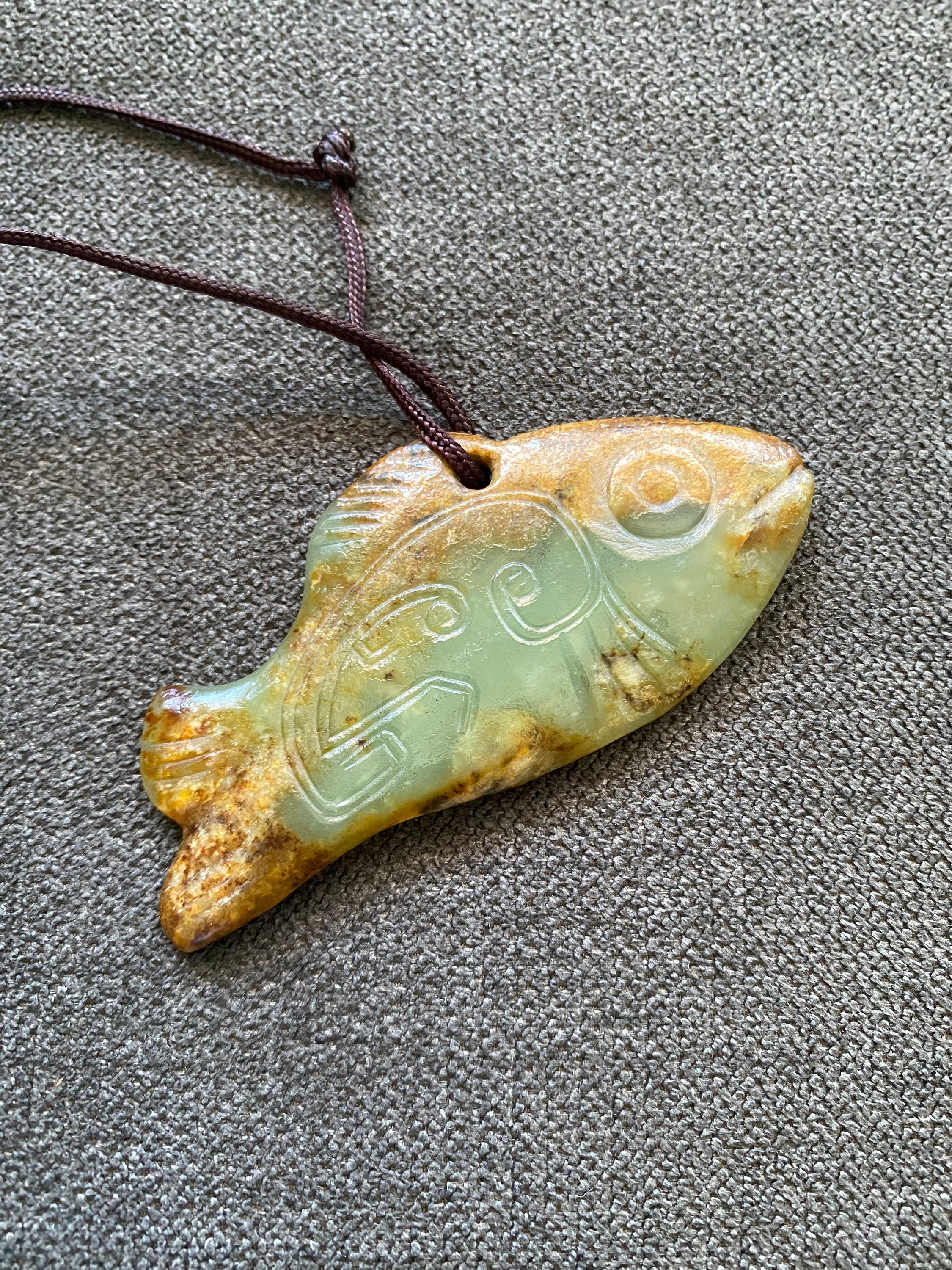 Ancient Chinese Jade Fish-shaped Jade Pendant - Etsy