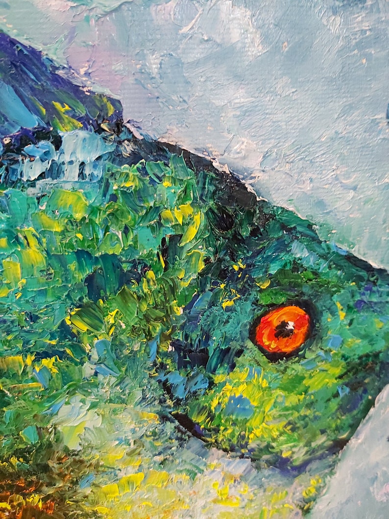 Fish.original Art.oil on Canvas.impasto Oil Painting.colored Fish ...