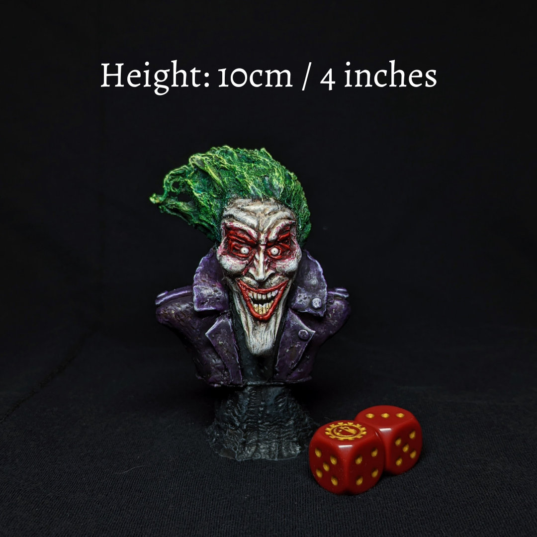 Joker: Figurine Sculpture handmade in Clay, Painted, 9cm Miniature - Etsy