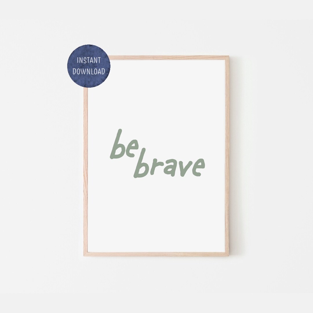 Be Brave Affirmation Children's Poster | Positive Playroom Decor ...