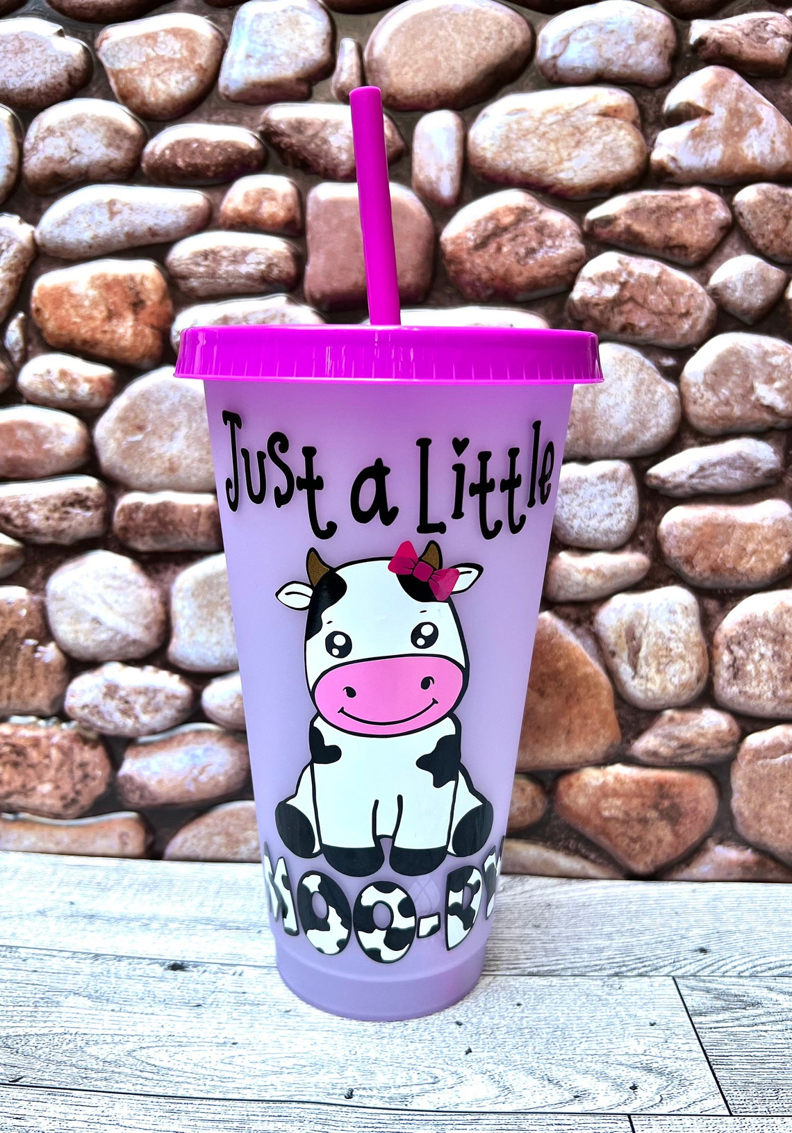 Cow Cup Cow Print Cup Just a Little Moo-dy Moo Cup Cow - Etsy