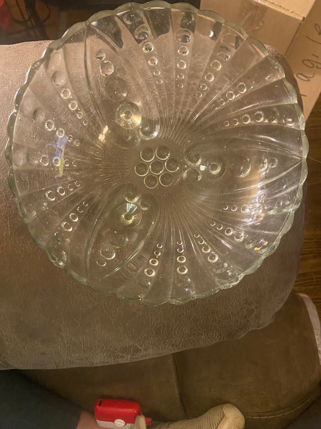 Vintage Anchor Hocking Burple Inspiration Clear Large Dessert Fruit ...