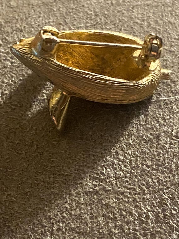 Vintage Small Mouse with Red Eyes & Squiggly Tail Gol… - Gem