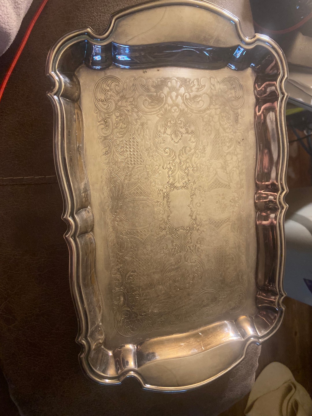 Vintage Oneida Silver Plated Rectangular Serving Tray - Etsy