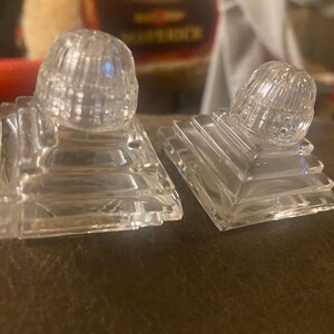 Vintage Art Deco Pyramid Glass Mini Salt Pepper Shakers - Etsy