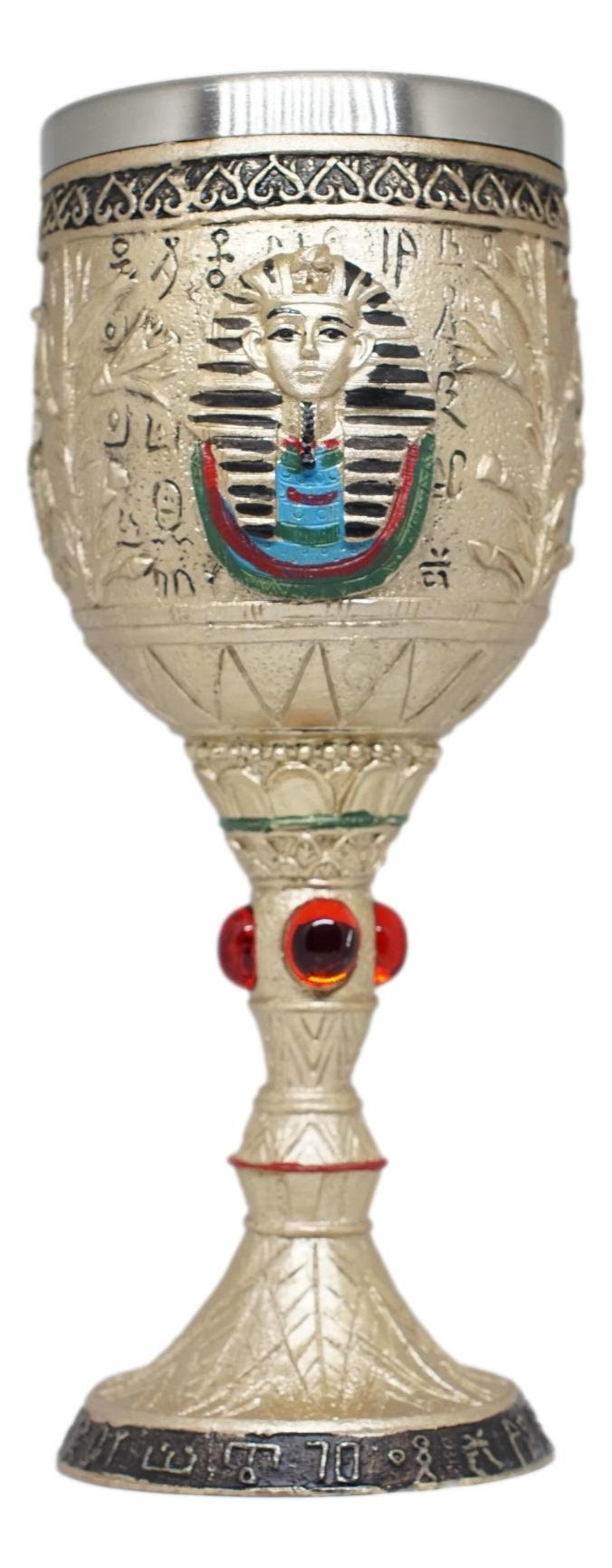 King Tut Resin Goblet With Stainless Steel for Wine - Etsy