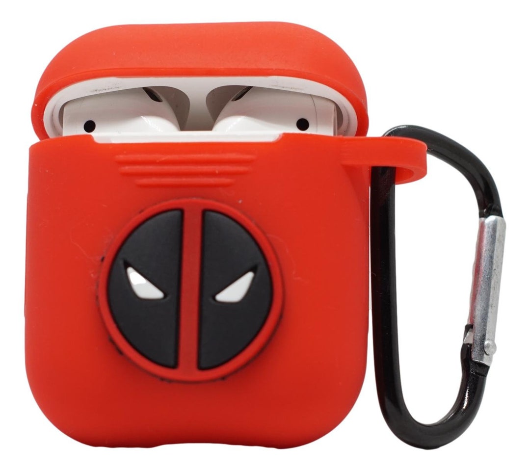 Apple AirPod Case Red Deadpool Cover for Decor With Keychain Holder - Etsy