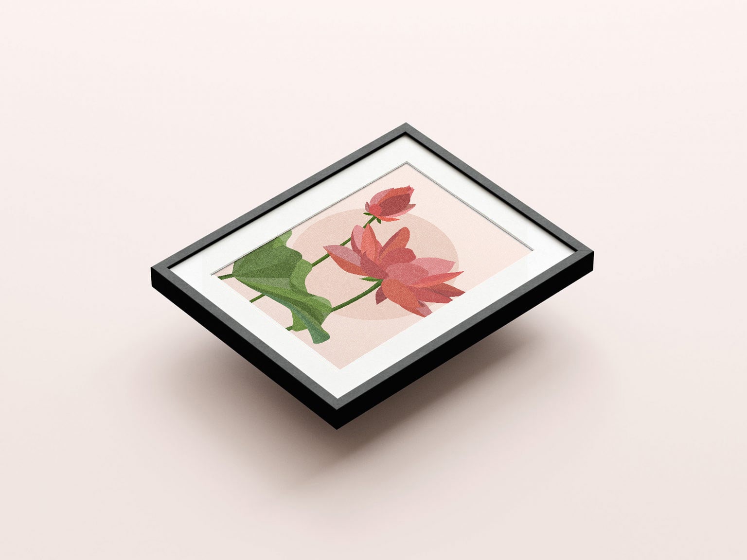 Lotus Flower Minimal Art Print Descarga digital - Etsy España