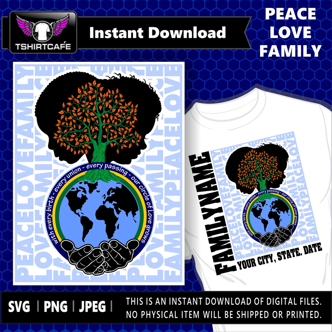 NEW 2024 "peace - Love - Family" | Family Reunion Shirts Svg - Png ...