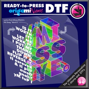 ORIGAMI-NAME Wearable Art – the Ultimate Personalized T-shirts and Dtfs ...