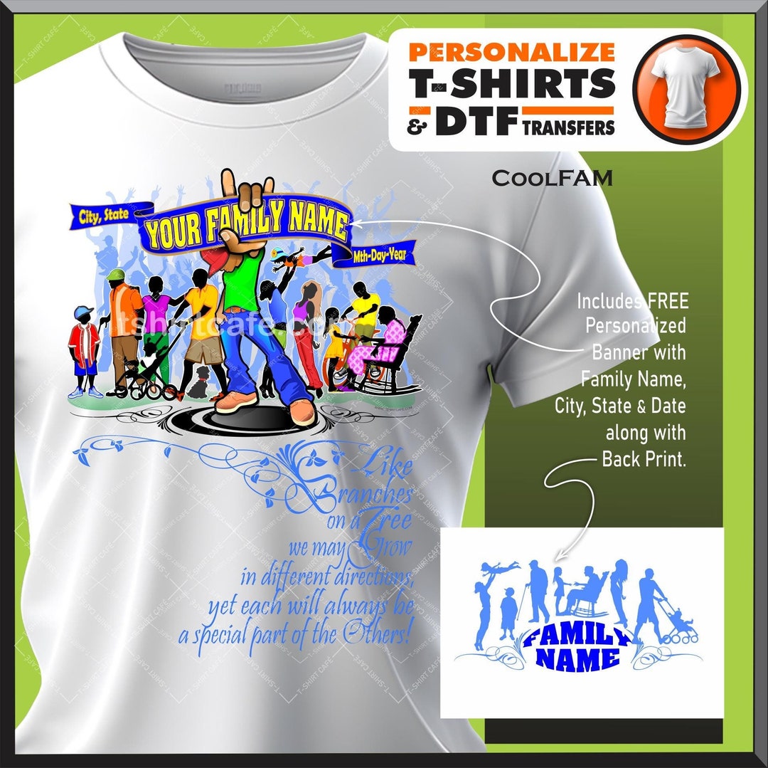 Custom Family Reunion T-shirt: Personalized Full-color Design - Etsy