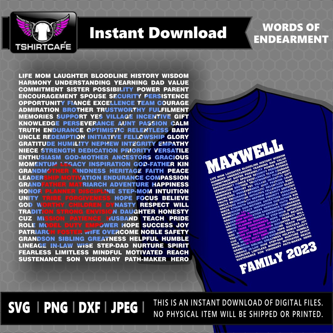Family Reunion Shirt Design: Personalized Name, Words of Endearment ...