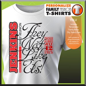 Personalized Family T-shirt: Full-color Design, Custom Name & Date - Etsy