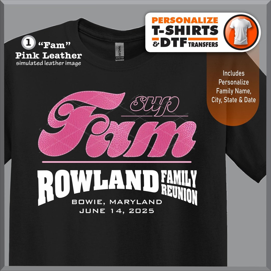 Personalized "supfam" T-shirt: Full Color Family Reunion Design - Etsy