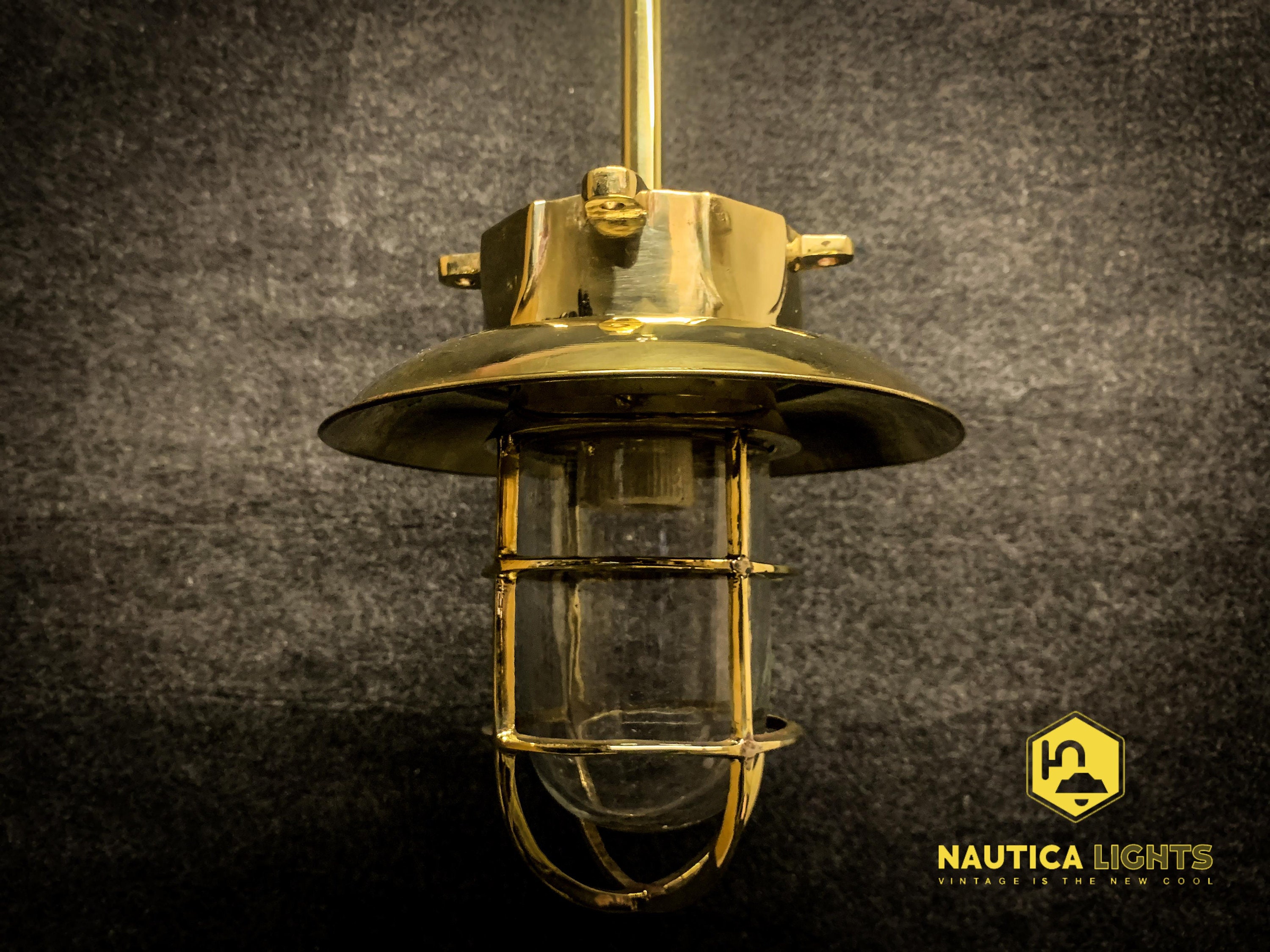 Nautical Antiques Marine Ceiling Decoration Brass Hanging Cargo Light ...