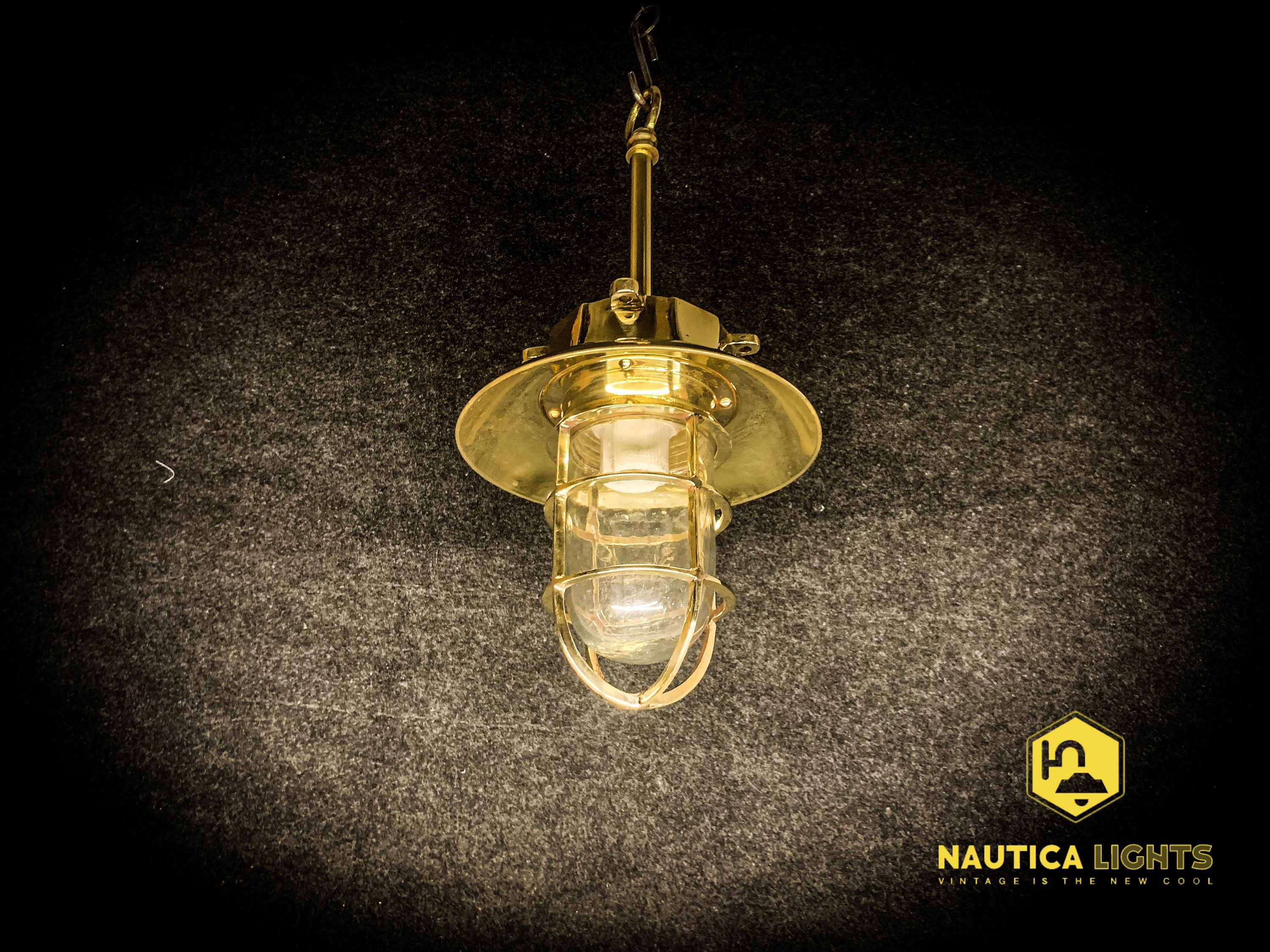 Nautical Antiques Marine Ceiling Decoration Brass Hanging Cargo Light ...