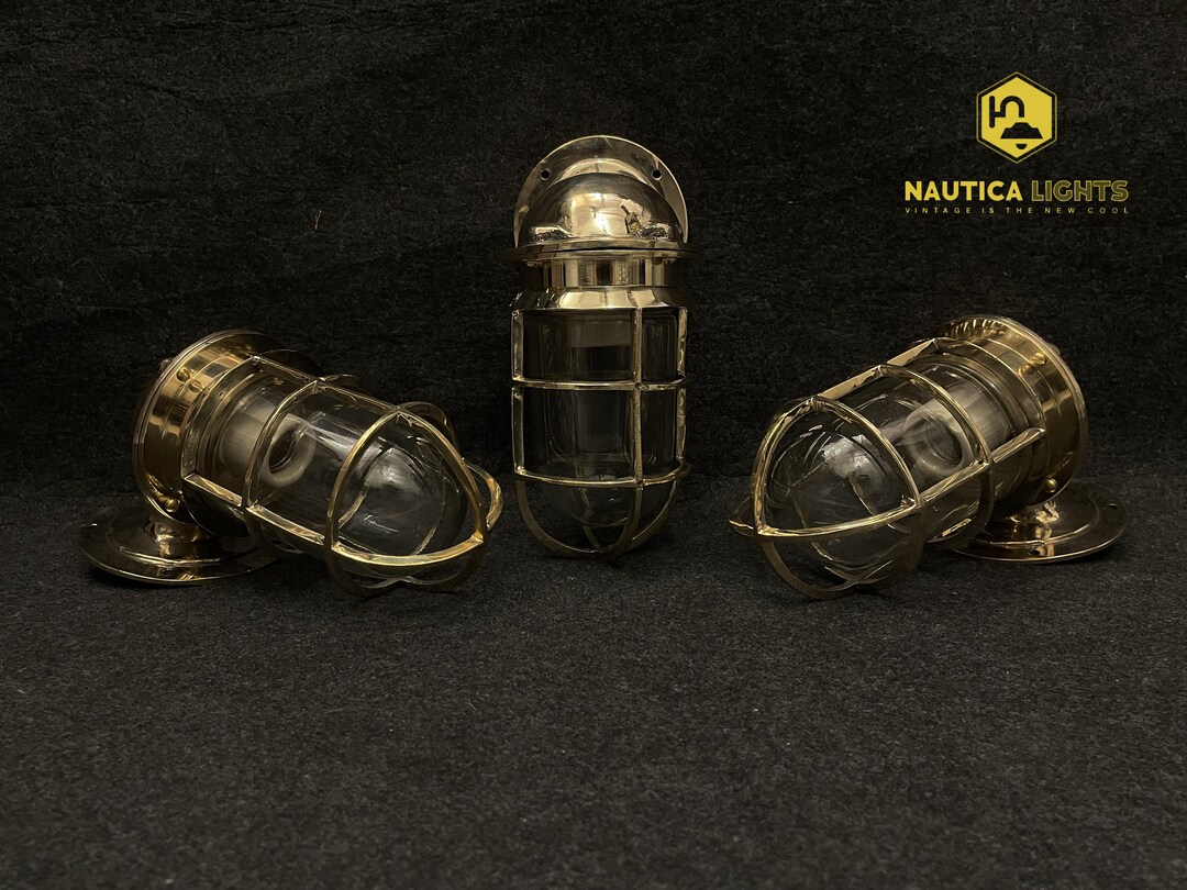 Oceanic Solid Brass Nautical Bars Wall Décor Bulkhead Light - Etsy