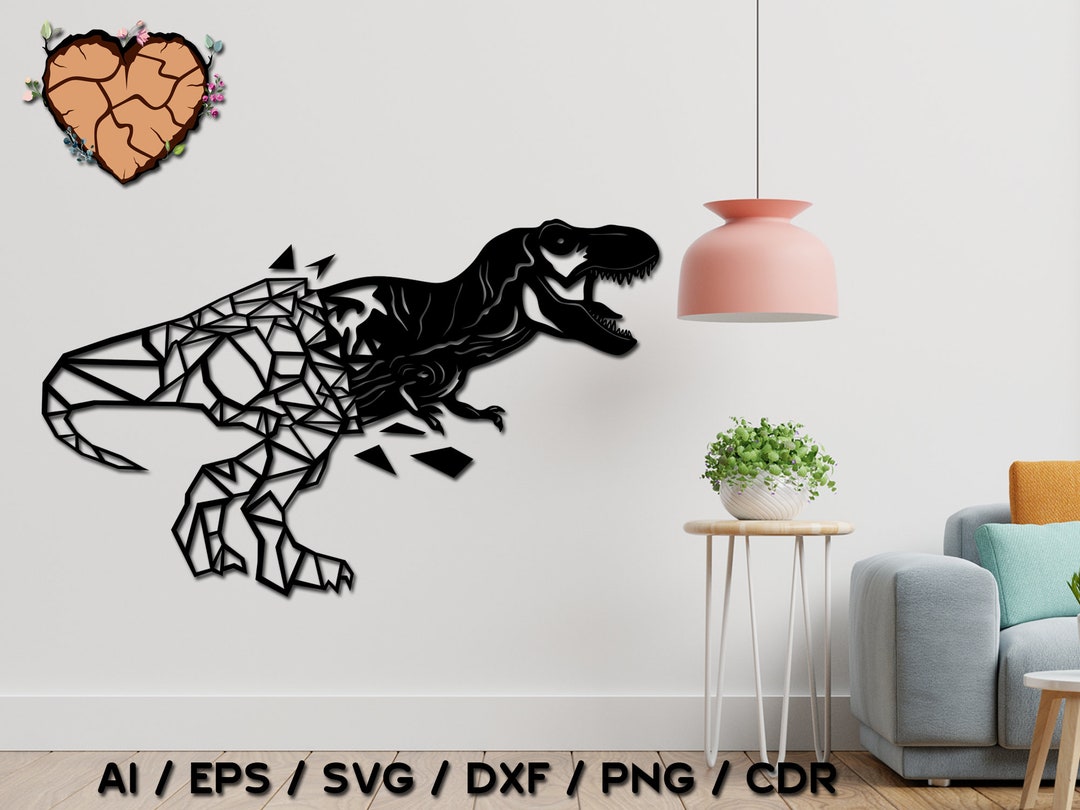 Plotterdatei Dino SVG Lasercut Datei Wand panel Cnc Vektor - Etsy Österreich