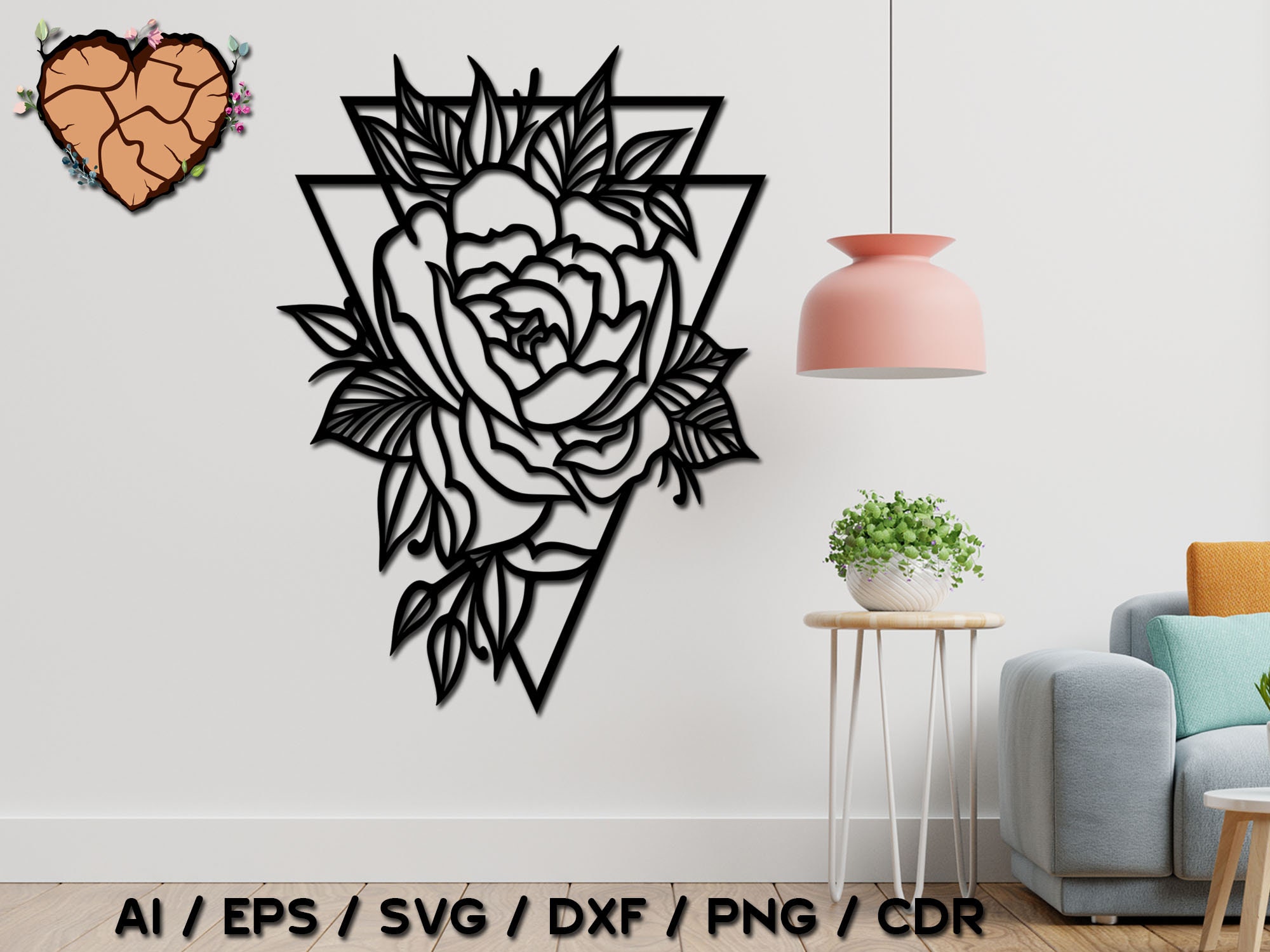 Rose Lasercut Rose Cnc File for Wood Route Cnc Rose Design - Etsy