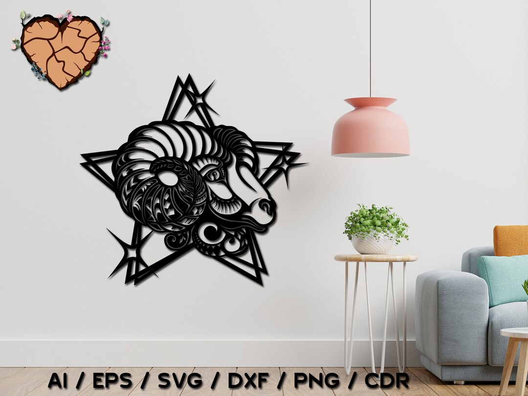 Aries Svg Laser Cut Aries Laser File Svg Zodiac Sign for - Etsy Canada