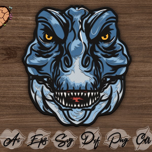 Dinosaur Head 3d File - Etsy