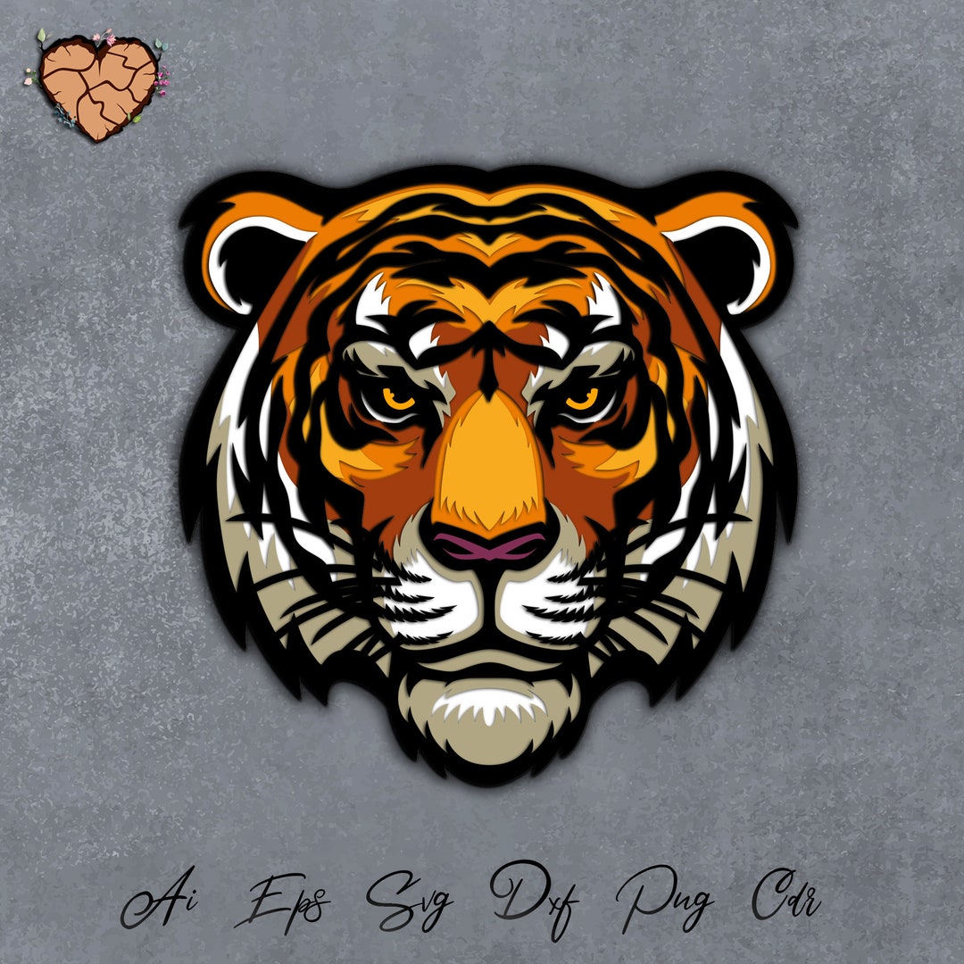 3d Tiger File for Cricut Tiger Multilayer Svg Download Layer - Etsy Canada