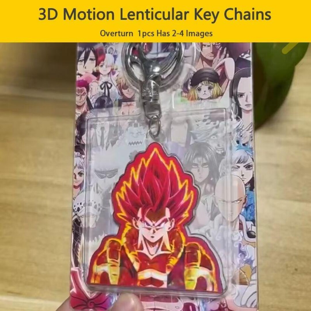 3D Anime Dragon Ball Z Gogeta Saiyan Motion Key Chains Acrylic ...