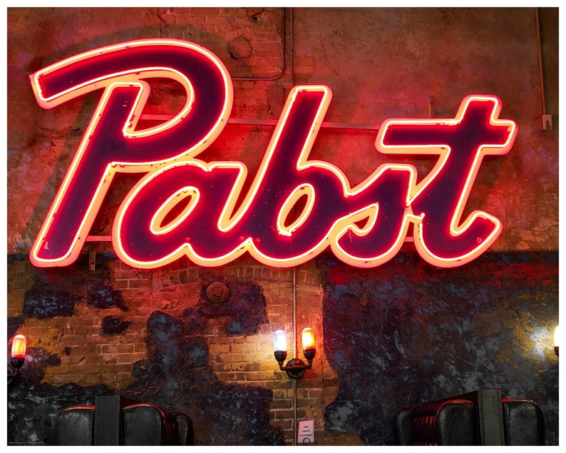 Pabst Neon Sign - Poster 16"x20" - Etsy