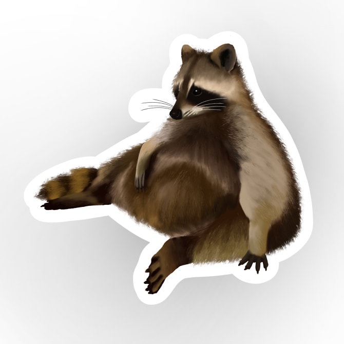 Paper, Party & Kids Raccoon Sticker Scrapbooking Papercraft etna.com.pe