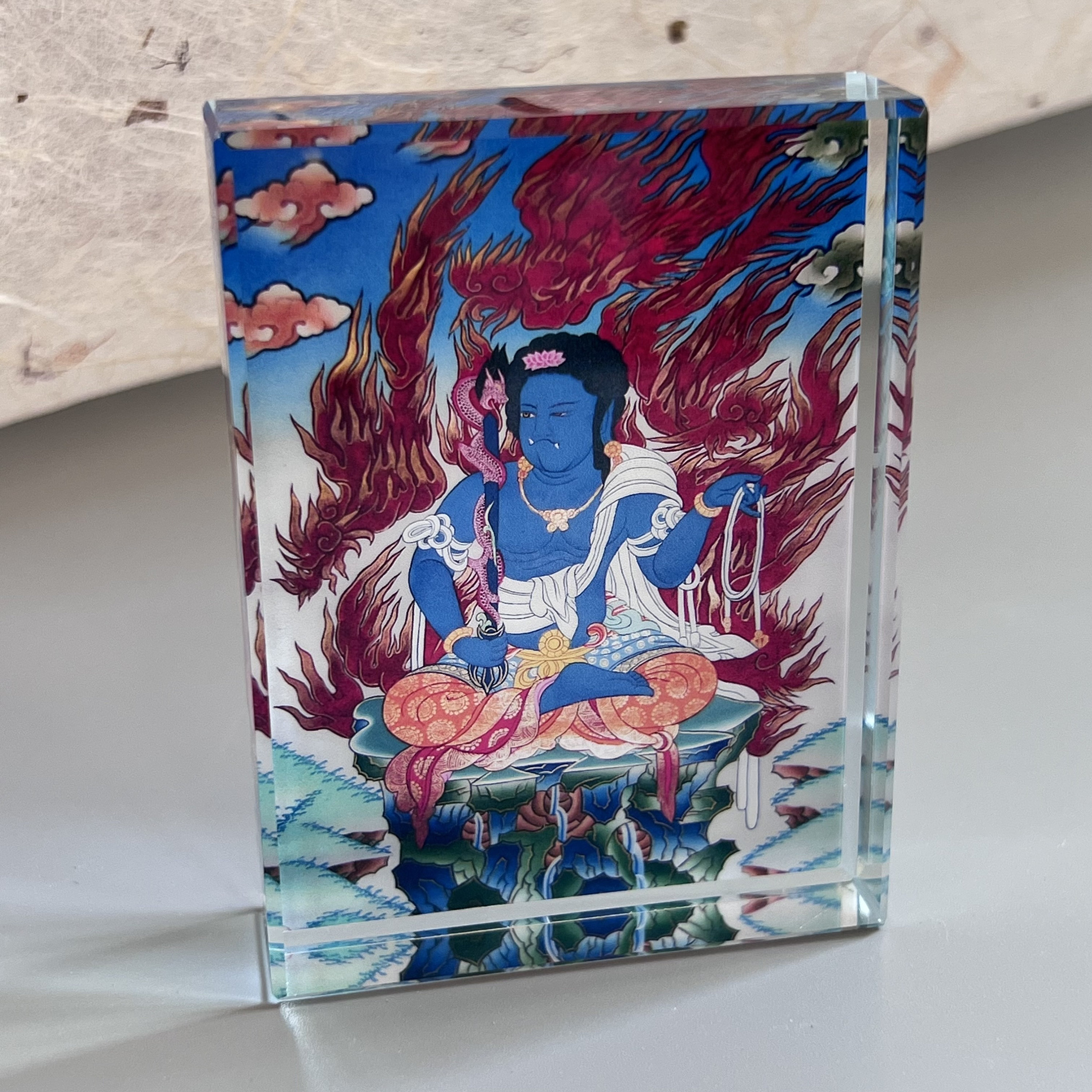 Fudo Myooh Glass Statue: Acala Buddhist Art, Home Decor - Etsy