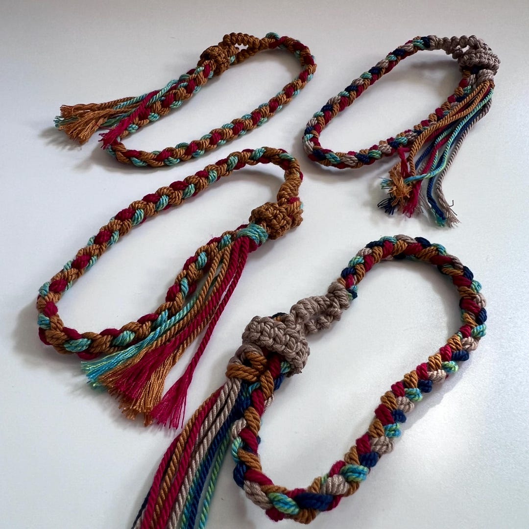 Handmade Braided Cotton Rope Bracelet - Adjustable Friendship Gift - Etsy