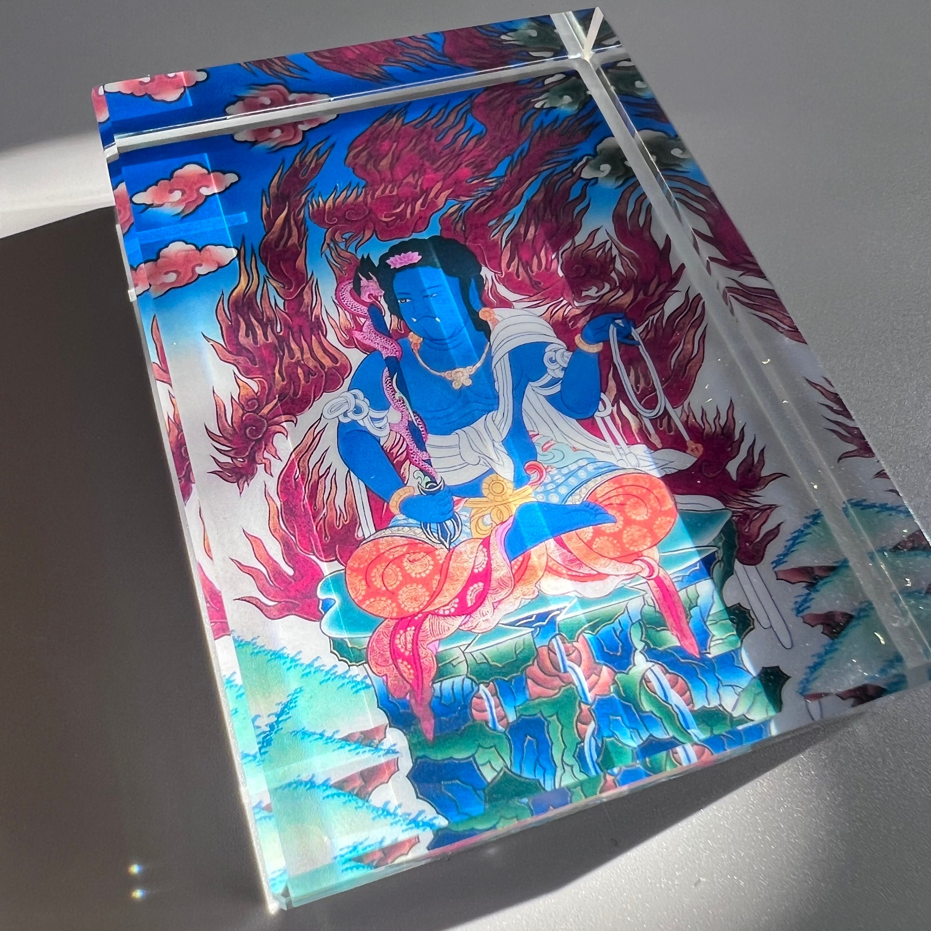 Fudo Myooh Acala Buddhist Metaphysics Painting Art Glass Home Accents ...