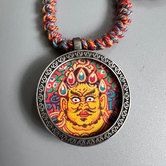 Zambala jambala Tibet Tibetan Buddhism Buddhist Necklace Buddha Pendant Printed Thangka Necklace Gift for Family Personal Gifts for Birthday Etsy UK