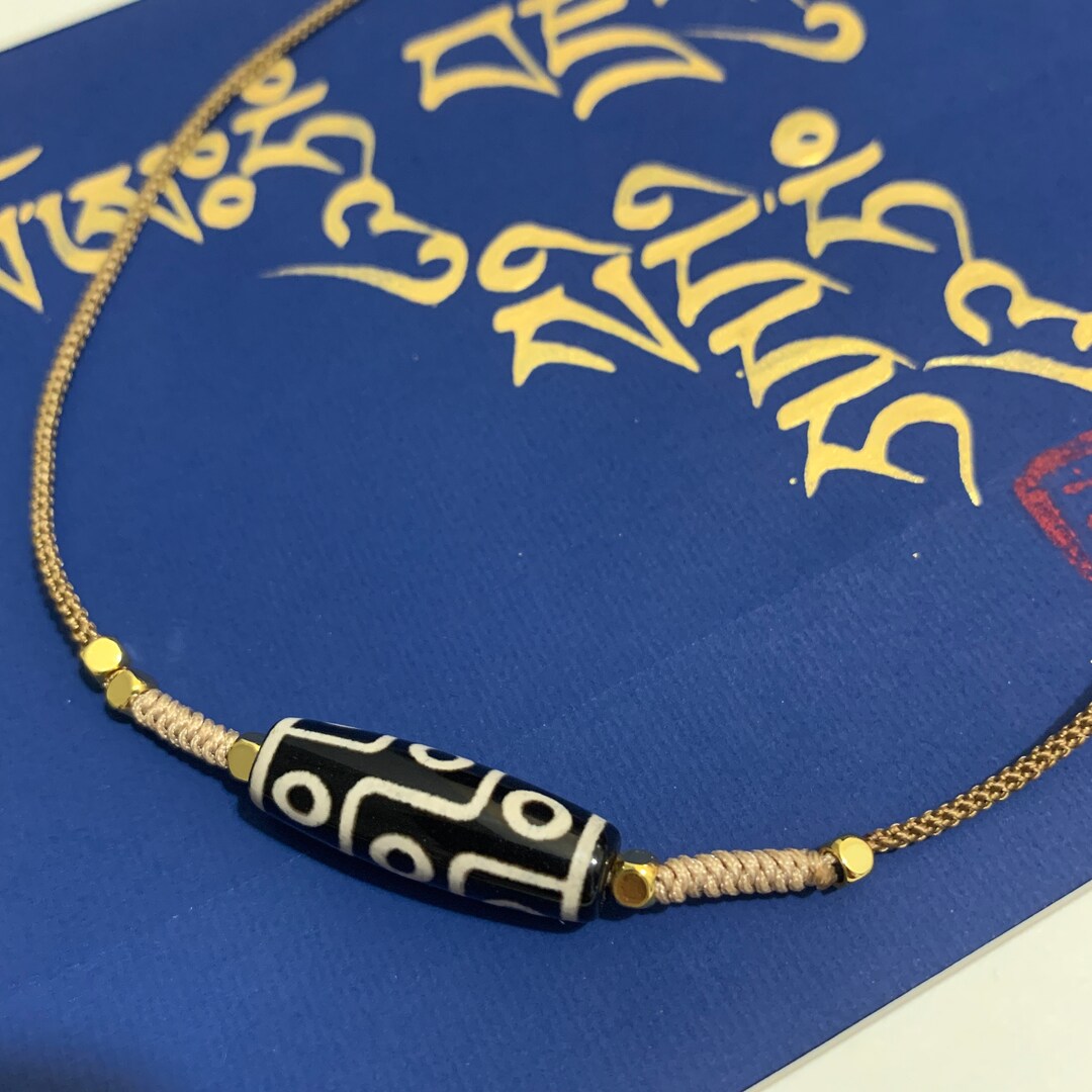 Totem Dzi Beads Necklace tibet Old Dzi Beads Tibetan Handmade - Etsy