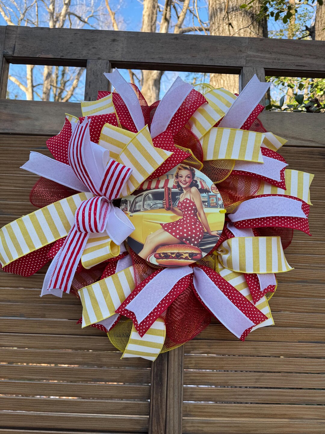 Mechanic Pin up Girl Wreath - Etsy