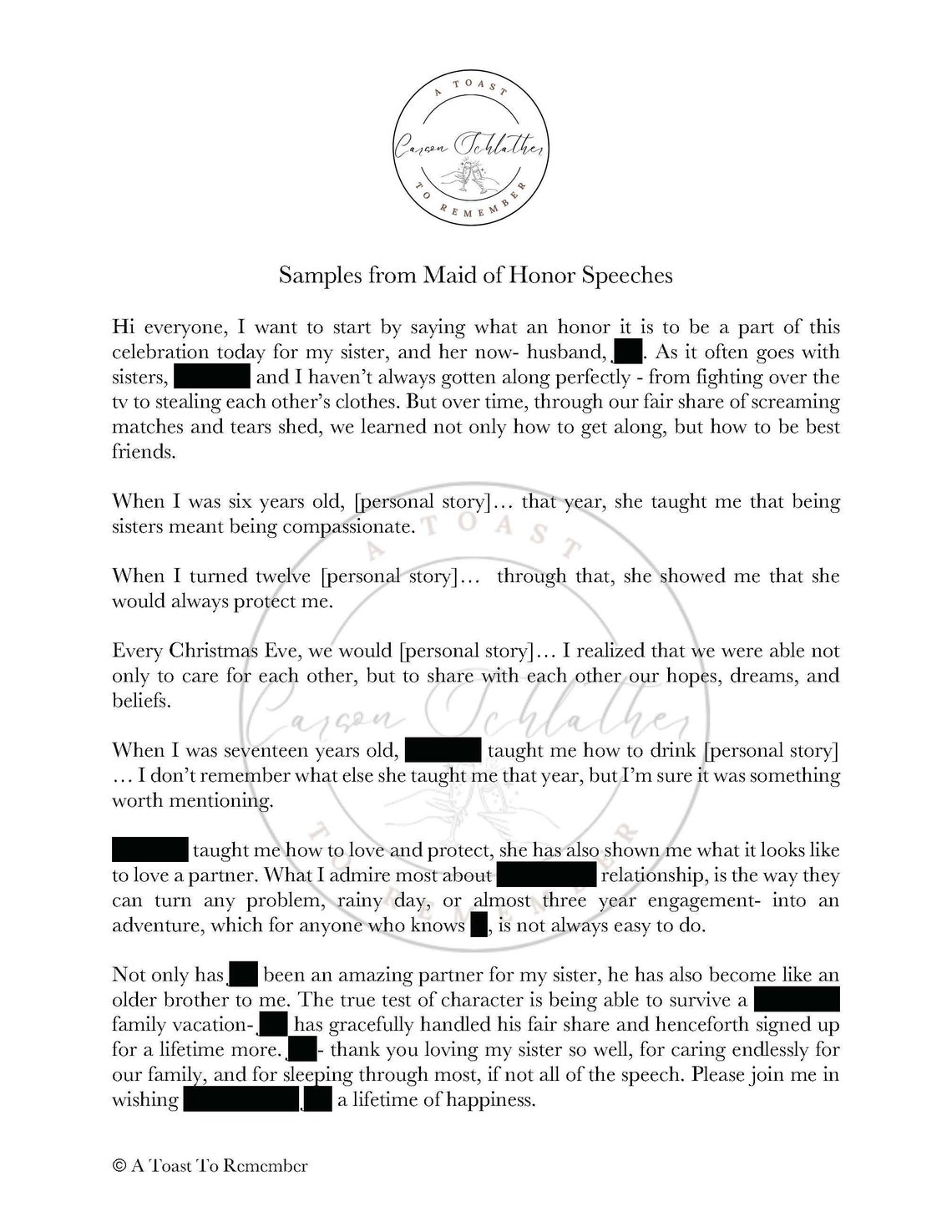 Custom Written Wedding Speeches/toasts - Etsy