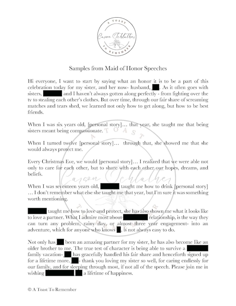 Custom Written Wedding Speeches/toasts - Etsy