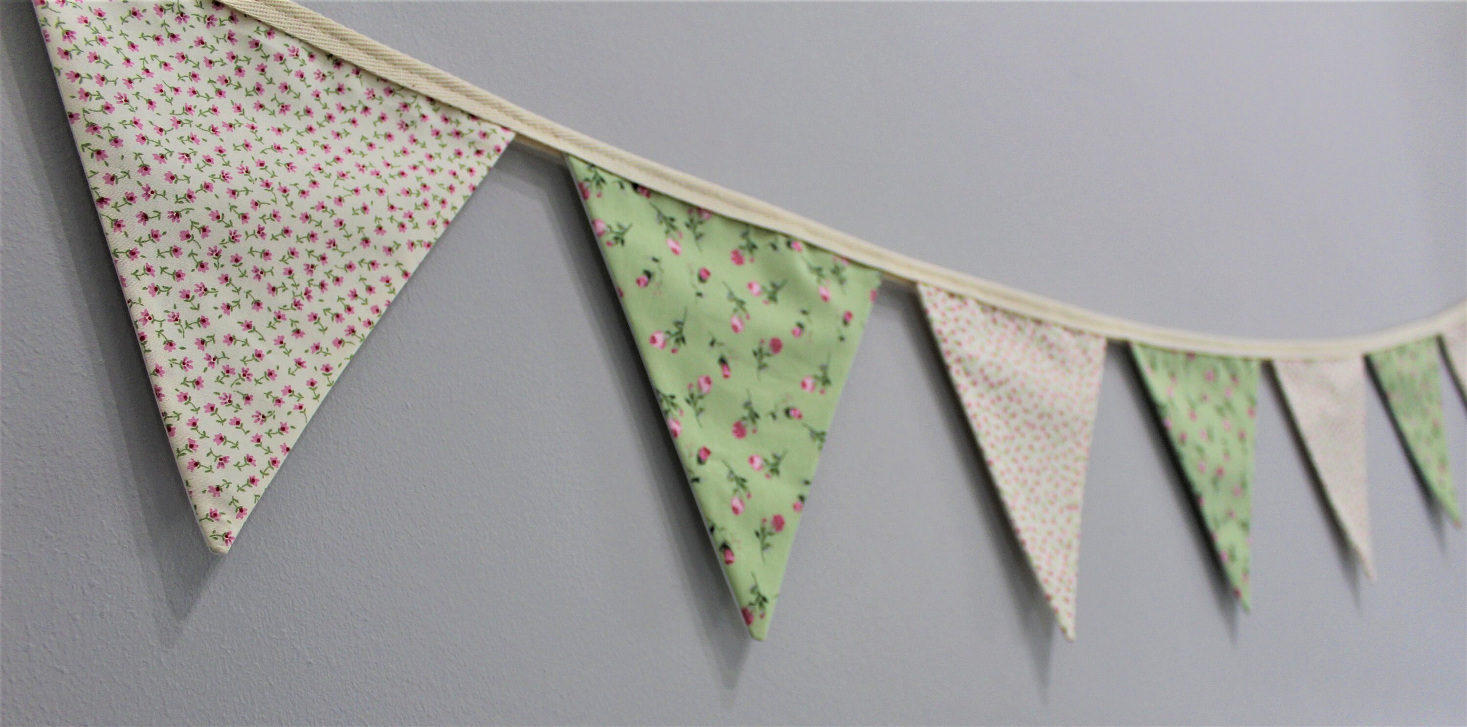 Vintage Floral Bunting Cotton Bunting Fabric Bunting | Etsy