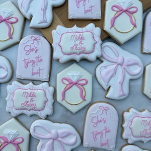 Bridal Shower Cookies: 'she's Tying the Knot' Theme (one Dozen) - Etsy