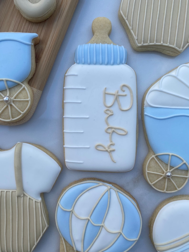 2 Dozen/baby Boy Cookies/hot Air Balloon Cookies/baby Shower Cookies ...