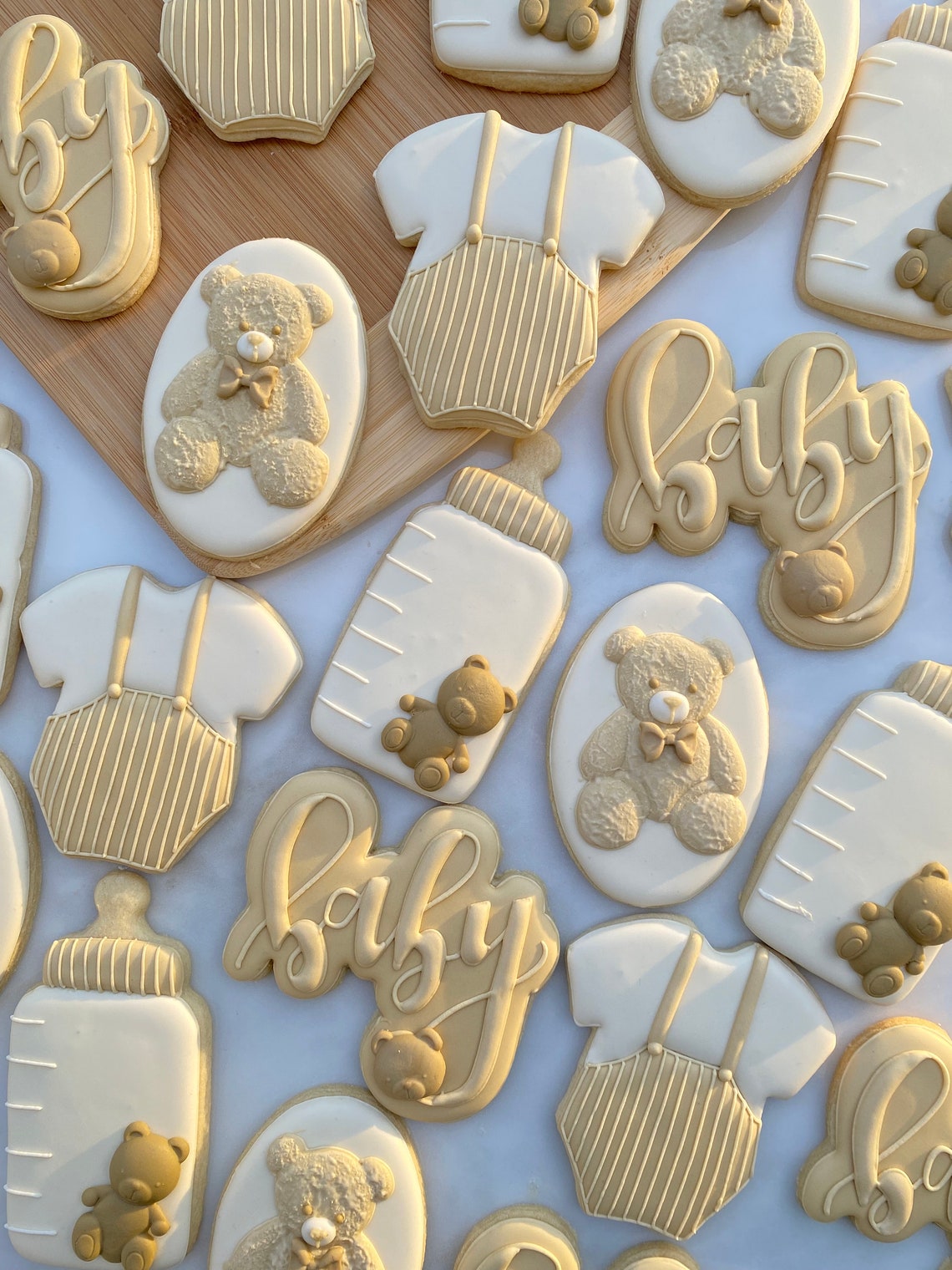 2 Dozen/neutral Baby Cookies/kosher Cookies/baby Shower Cookies/teddy ...