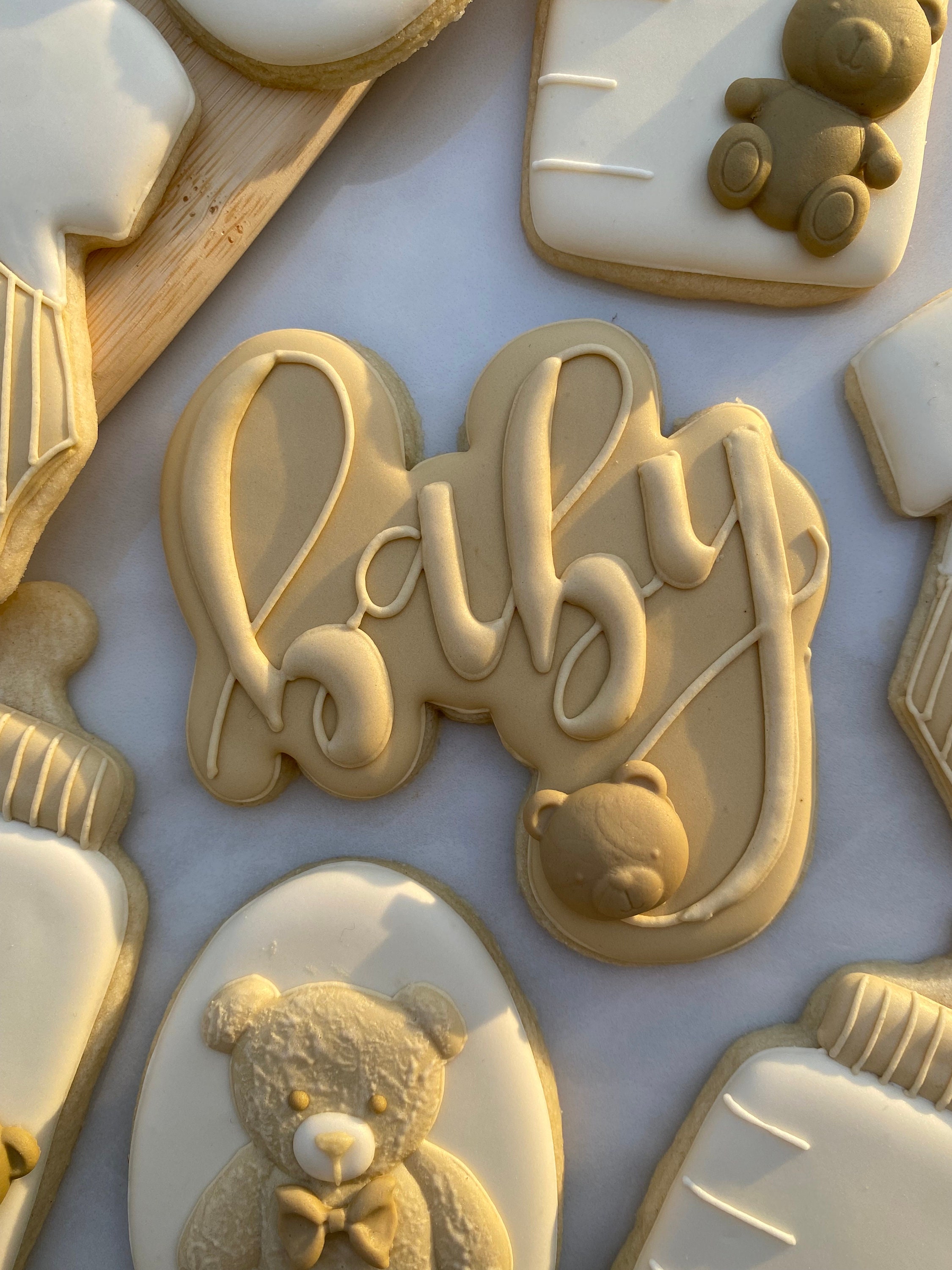 2 Dozen/neutral Baby Cookies/kosher Cookies/baby Shower Cookies/teddy ...