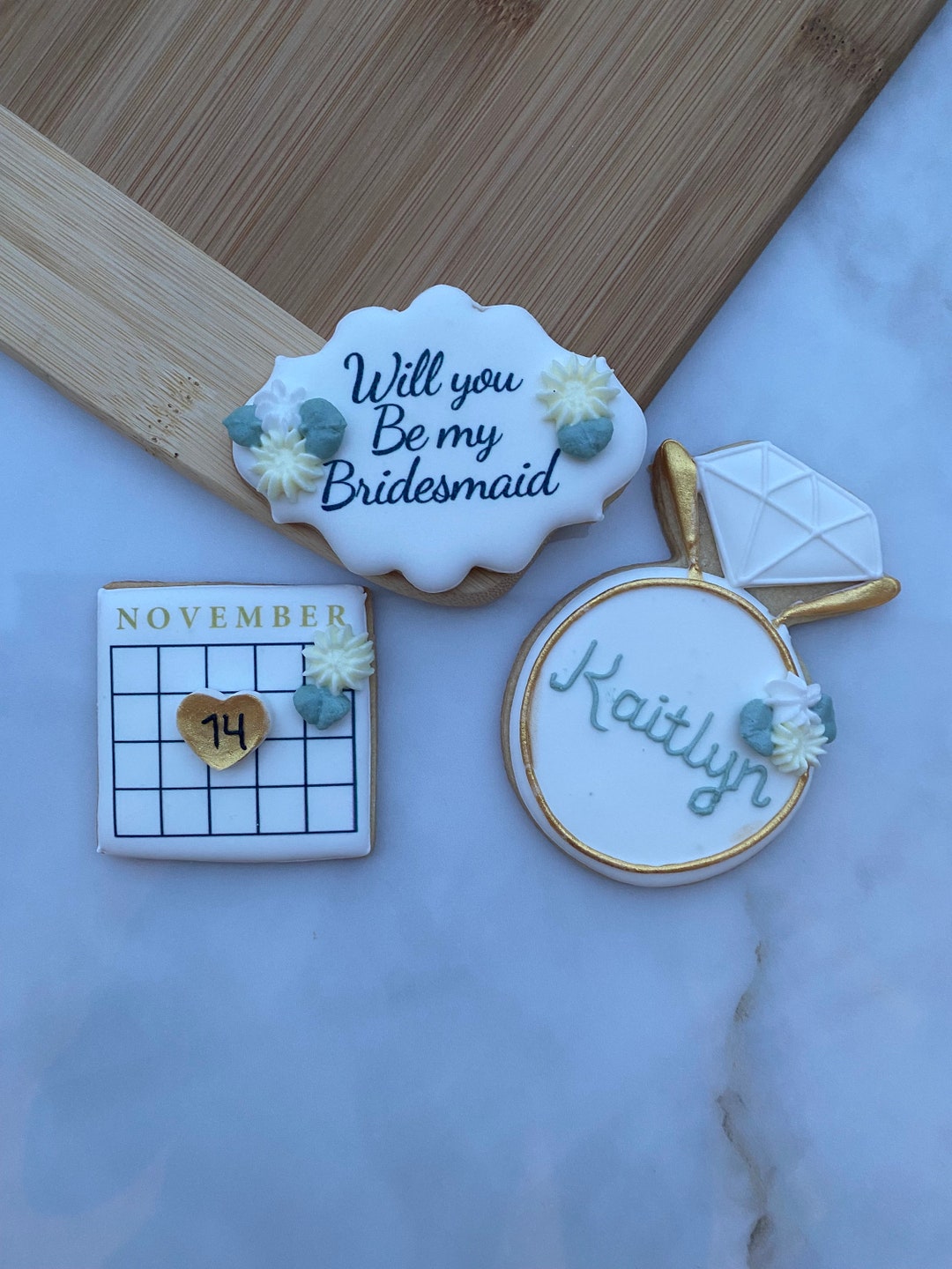 Bridesmaid Proposal Cookies: Floral Cookie Gift Box, Kosher - Etsy
