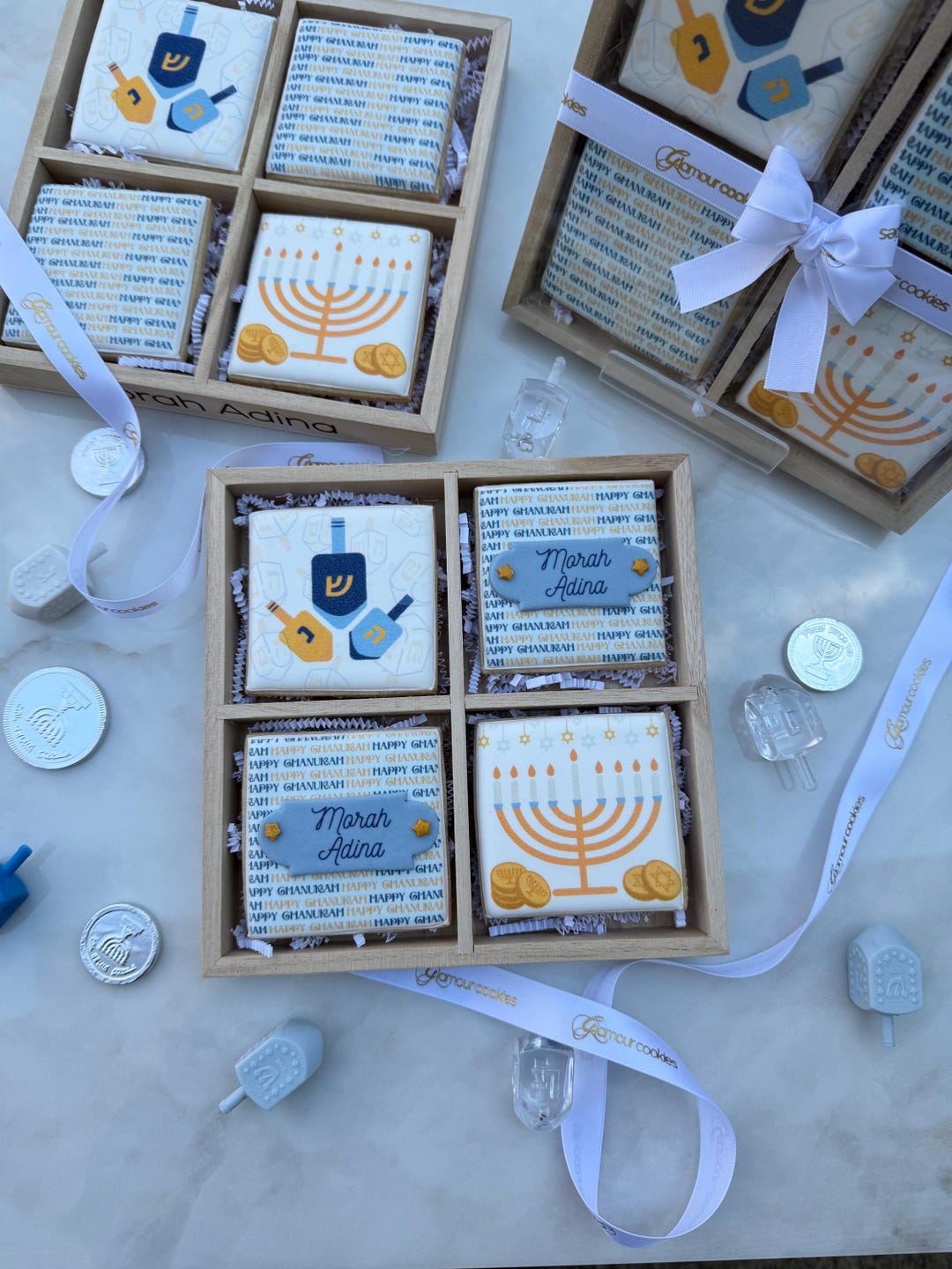 Chanukah Cookie Gift Box Customized/ Ships in Time for Chanukah/ Kosher ...