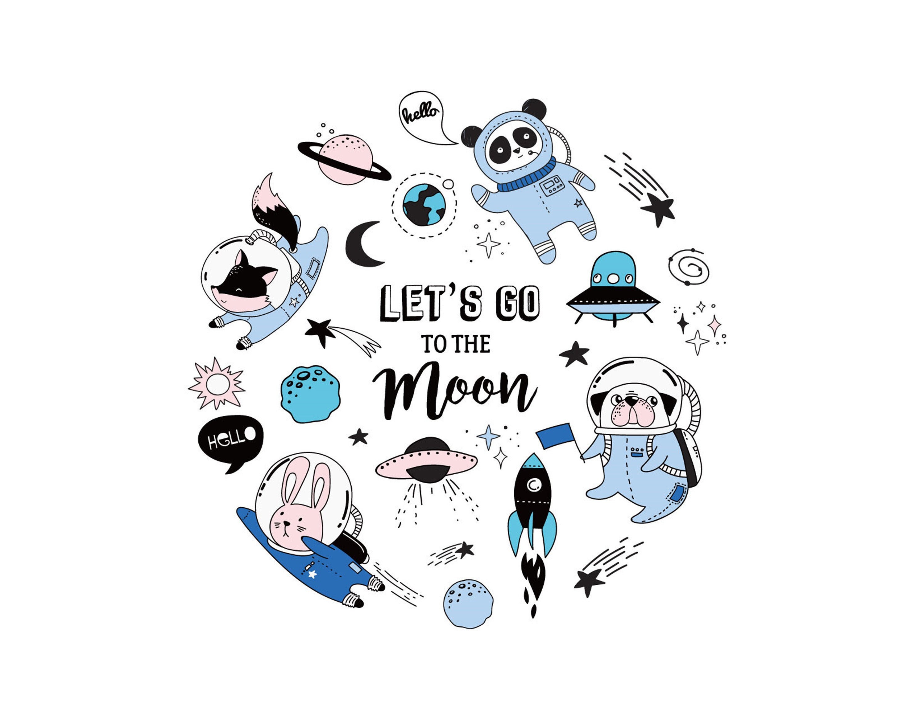 40 Black and Colorful Outer Space Bundle Celestial Clipart - Etsy