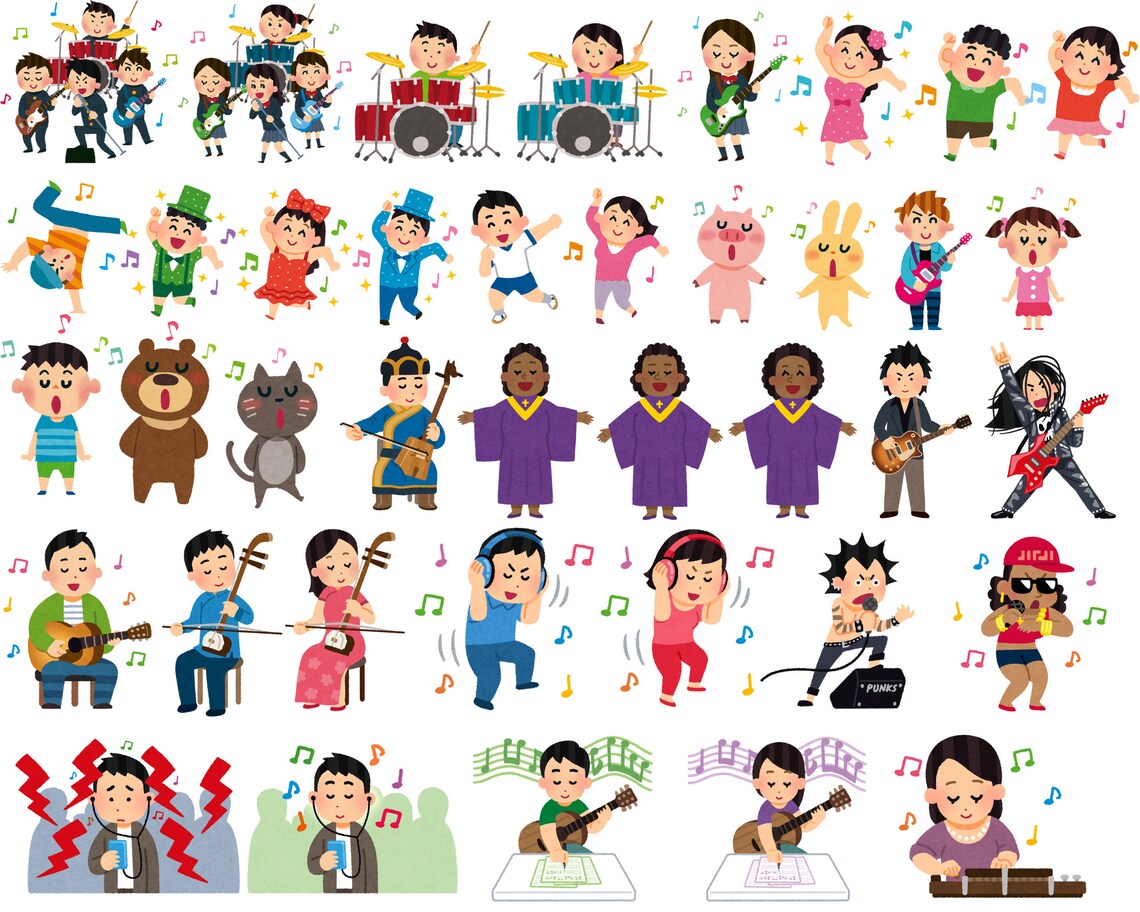 100 Music Characters Png, Cartoon Characters Png，music Stickers Png ...