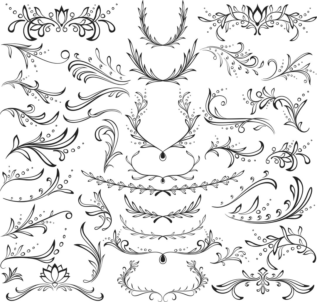 38 Leaf Separator Psd Bundle Wreath Psd Bundle - Etsy