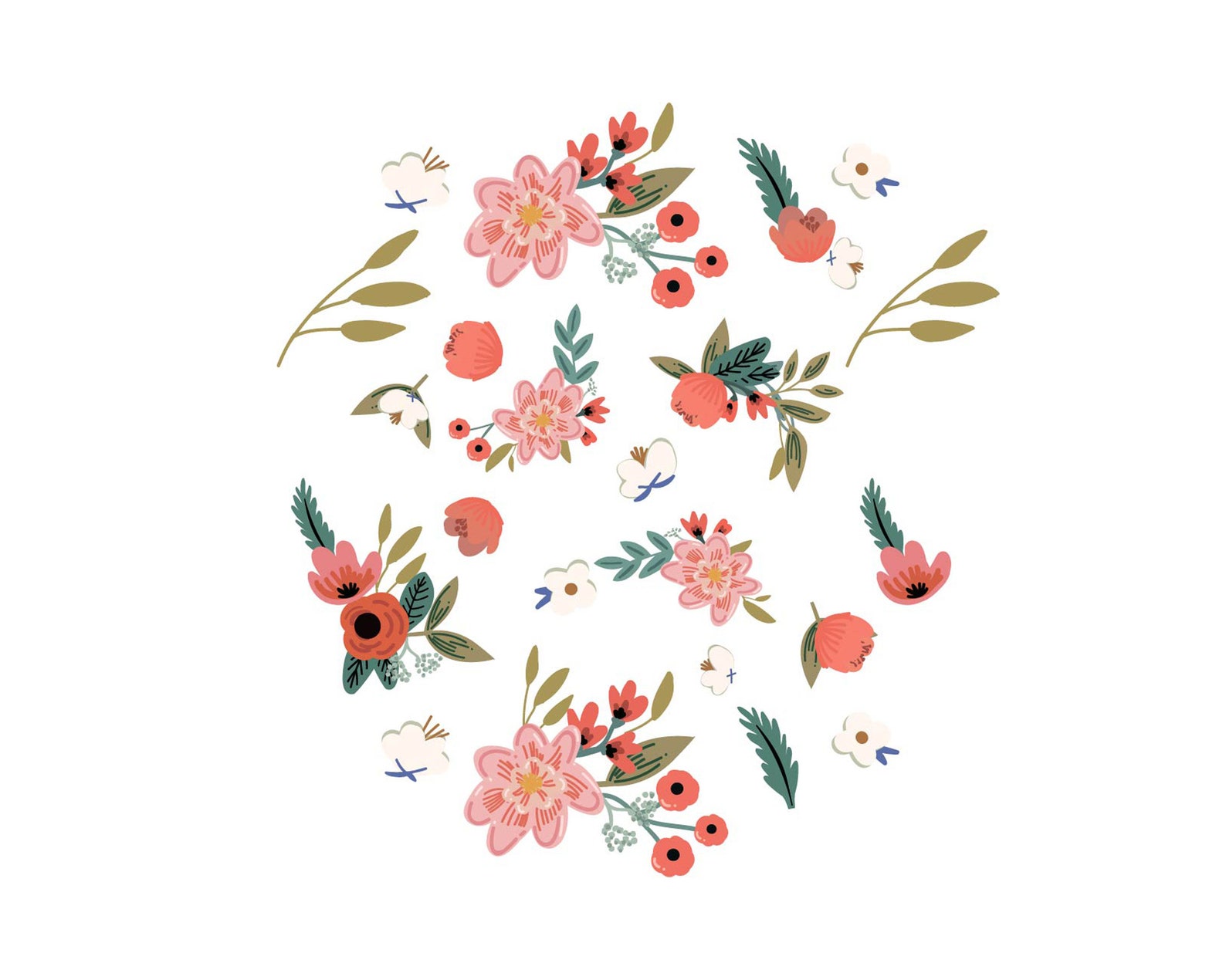 57 Colorful Flower Svg Bundle, Flowers Clipart, Leaves Svg, Cosmetic ...