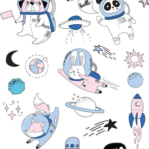 40 Black and Colorful Outer Space Bundle Celestial Clipart | Etsy