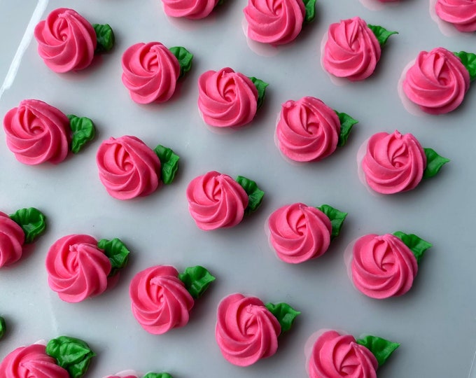40 Mini Royal Icing Rosettes - Etsy